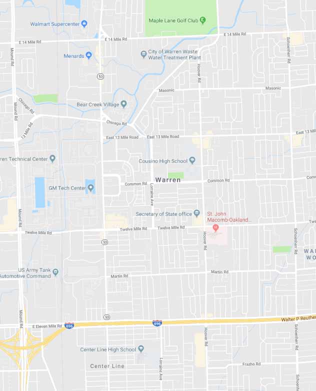 Warren Michigan Street Map